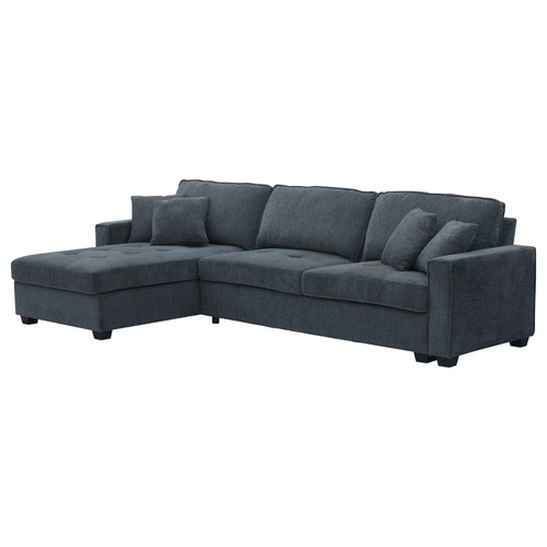 Sami 3 Seater Upholstered Sofa with Left Chaise | Temple & Webster