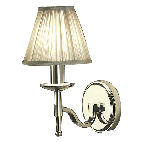 Fabrizia Lighting Stanford 1 Light Nickel Wall Lamp - Shimmer Grey ...