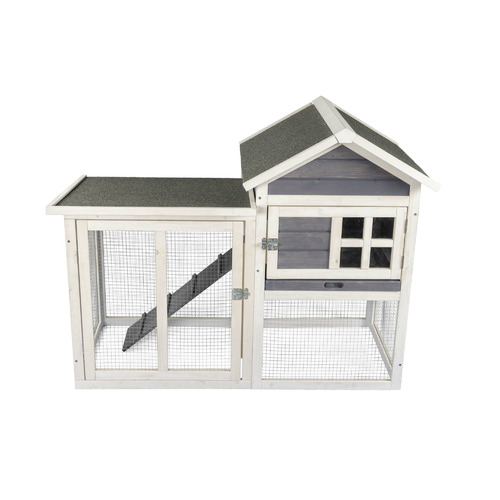 Bono Fido Loopy Cottage Wooden Rabbit Hutch | Temple & Webster