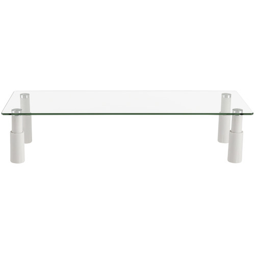 Canohm White Ergovida Glass Rectangular Monitor Riser | Temple & Webster