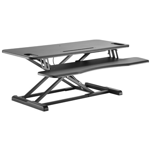 Canohm Black Ergovida Manual Desk Riser | Temple & Webster