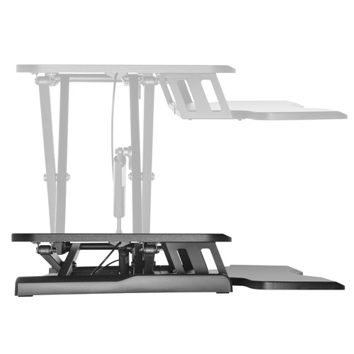 Canohm Black Ergovida Manual Desk Riser | Temple & Webster
