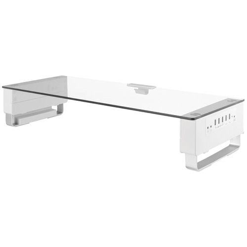 Canohm Glass Top Monitor Riser with USB ports | Temple & Webster