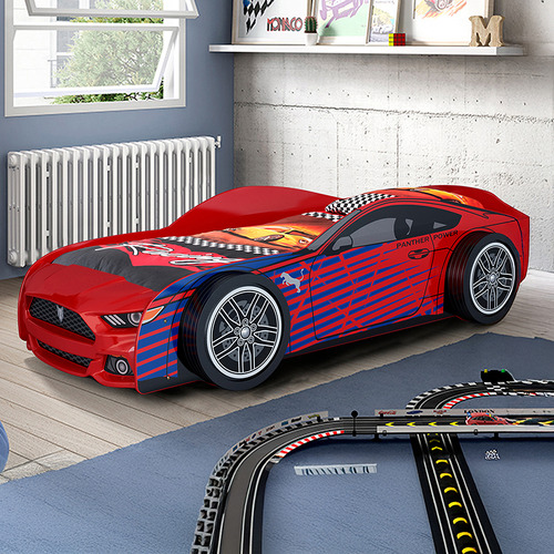 Red Moran Car Single Bed | Temple & Webster