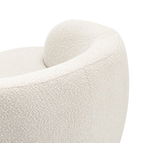Continental Designs Cream Cuddle Swivel Boucle Armchair | Temple & Webster