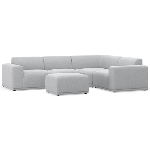 Continental Designs Tilly 4 Seater Upholstered Modular Sofa with ...