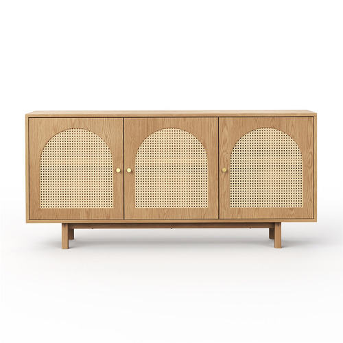 Continental Designs Taya 3 Door Rattan Arch Sideboard | Temple & Webster