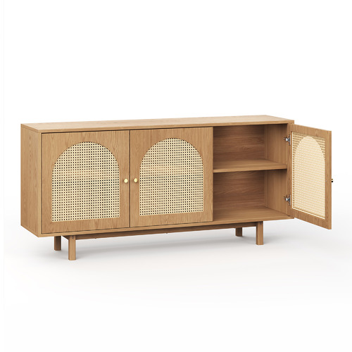 Continental Designs Taya 3 Door Rattan Arch Sideboard | Temple & Webster