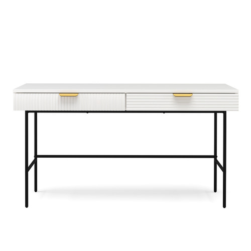 Continental Designs Thalia 2 Drawer Ripple Slatted Desk | Temple & Webster