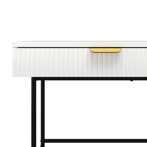 Continental Designs Thalia 2 Drawer Ripple Slatted Desk | Temple & Webster