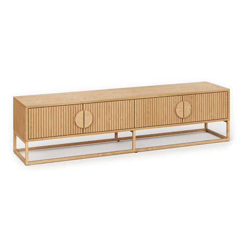 Continental Designs Tessa Ripple Slatted TV Unit | Temple & Webster