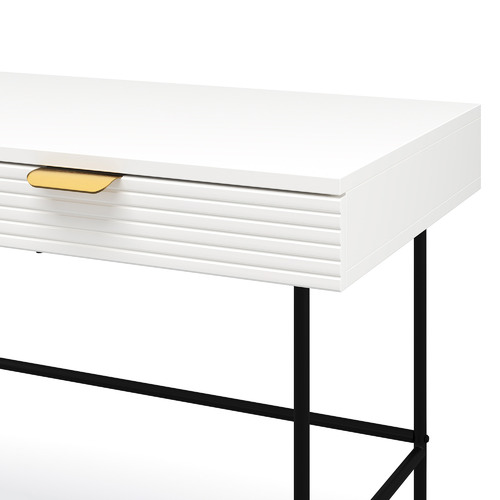 Continental Designs Thalia 2 Drawer Ripple Slatted Desk | Temple & Webster
