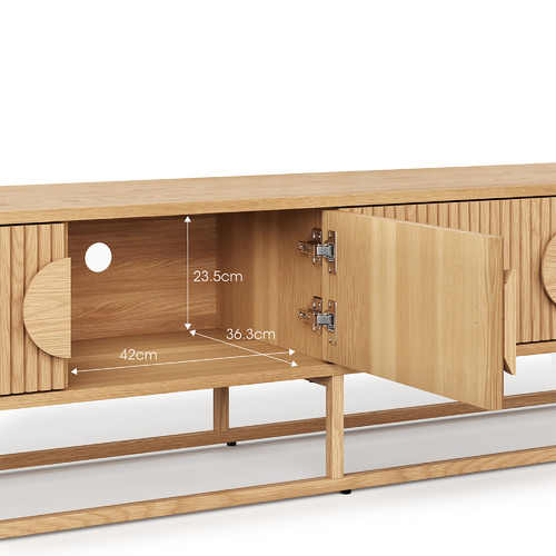 Continental Designs Tessa Ripple Slatted TV Unit | Temple & Webster
