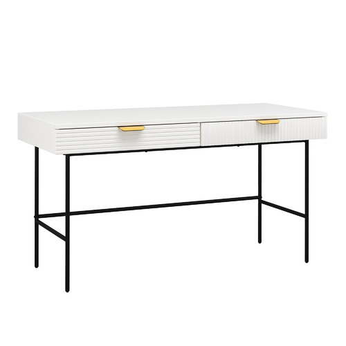Continental Designs Thalia 2 Drawer Ripple Slatted Desk | Temple & Webster