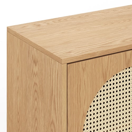 Continental Designs Taya 3 Door Rattan Arch Sideboard | Temple & Webster