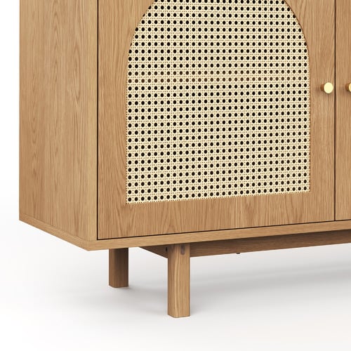 Continental Designs Taya 3 Door Rattan Arch Sideboard | Temple & Webster