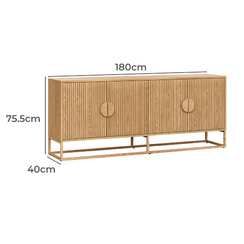 Continental Designs Tessa Ripple Slatted Sideboard | Temple & Webster