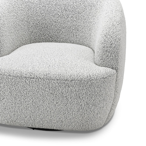 Continental Designs Cream Cuddle Swivel Boucle Armchair | Temple & Webster