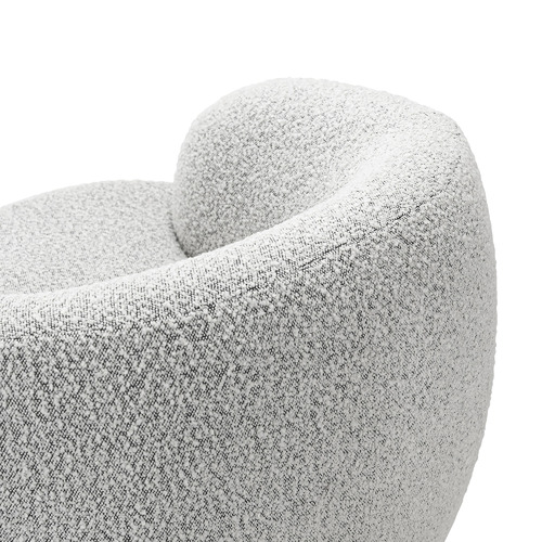 Continental Designs Cream Cuddle Swivel Boucle Armchair | Temple & Webster