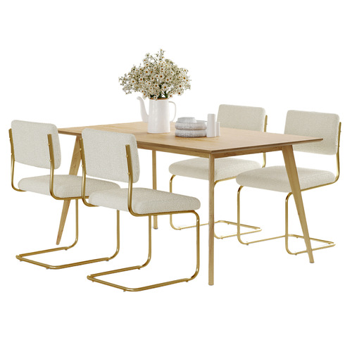 4 Seater Miel Rectangular Dining Table & Chair Set | Temple & Webster