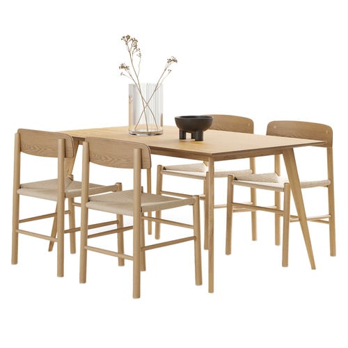 4 Seater Griffin Rectangular Dining Table & Chair Set | Temple & Webster