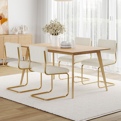 4 Seater Miel Rectangular Dining Table & Chair Set | Temple & Webster