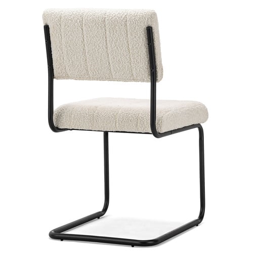 4 Seater Miel Boucle Round Dining Table & Chair Set | Temple & Webster