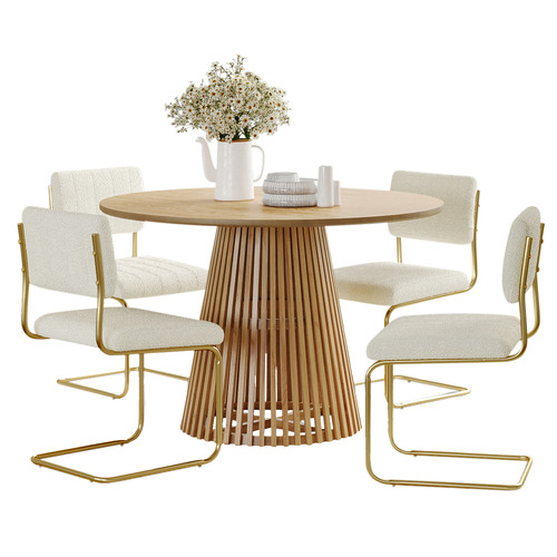 4 Seater Miel Dining Table & Chair Set | Temple & Webster