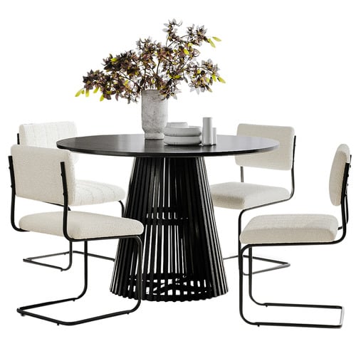 4 Seater Miel Dining Table & Chair Set | Temple & Webster