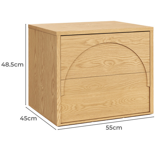 Persei 2 Drawer Bedside Table | Temple & Webster