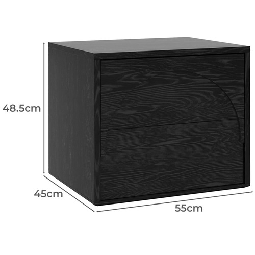 Persei 2 Drawer Bedside Table | Temple & Webster