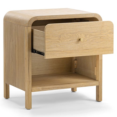 Continental Designs Connor Rubberwood Bedside Table | Temple & Webster