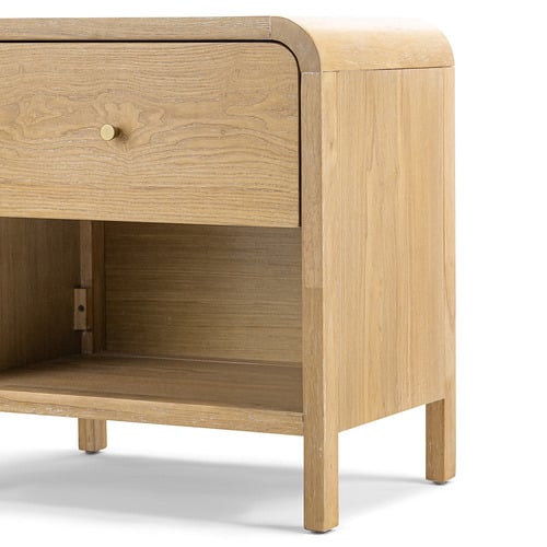 Continental Designs Connor Rubberwood Bedside Table | Temple & Webster