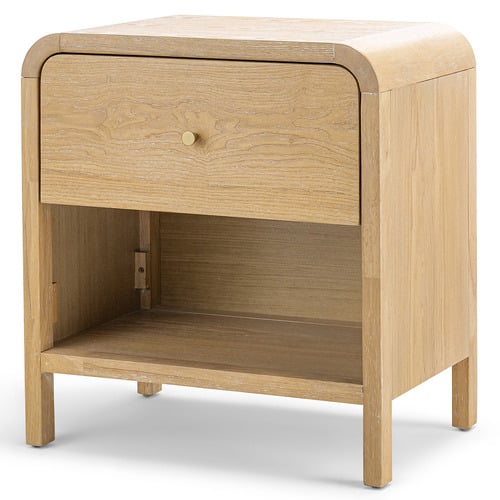 Continental Designs Connor Rubberwood Bedside Table | Temple & Webster