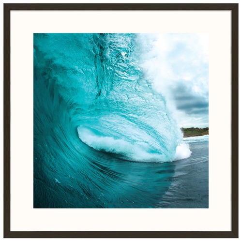 Our Artists' Collection Turquoise Wave Square Printed Wall Art | Temple ...