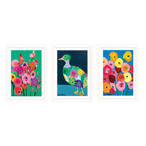 Our Artists' Collection 3 Piece Getty's Florals Framed Paper Print Wall ...