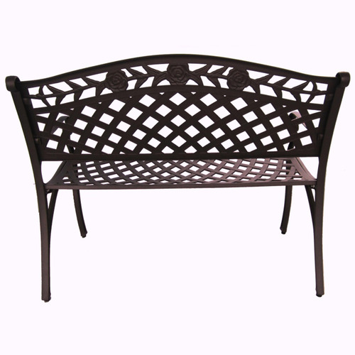 Cast Iron Outdoor Bronze Melissa Outdoor Metal Bench | Temple & Webster