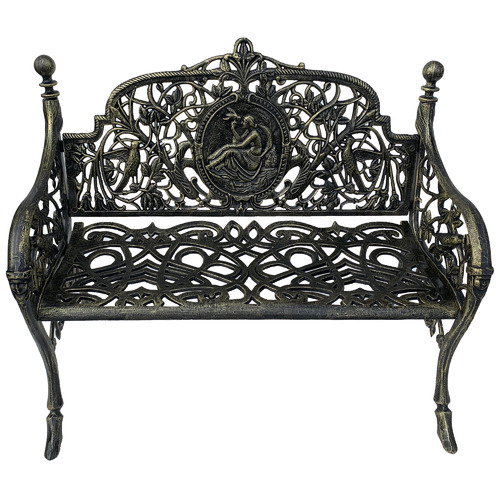 Cast Iron Outdoor 2 Seater Cameo Cast Iron Garden Bench | Temple & Webster
