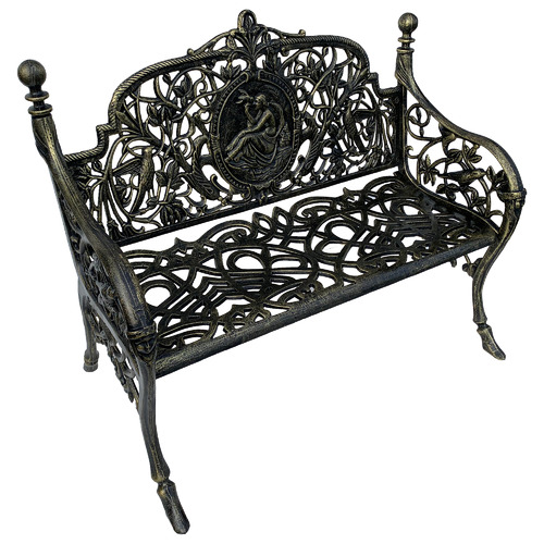 Cast Iron Outdoor 2 Seater Cameo Cast Iron Garden Bench | Temple & Webster