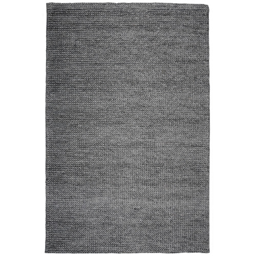 Grey Vail Solid Wool Rug | Temple & Webster