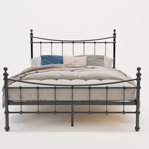 Rawson & Co Black Modern Classic Julia Steel Bed Frame | Temple & Webster