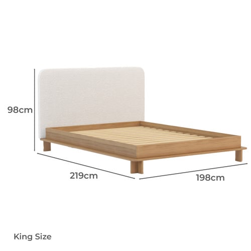 Rawson & Co Whinna Boucle Bed | Temple & Webster