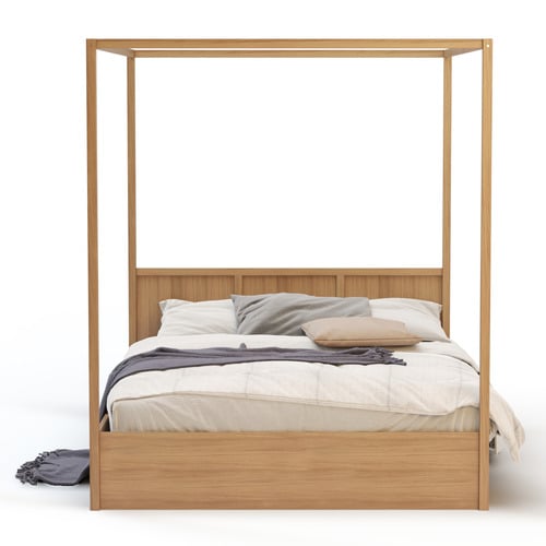 Rawson & Co Olsen Gas Lift Canopy Bed Frame | Temple & Webster
