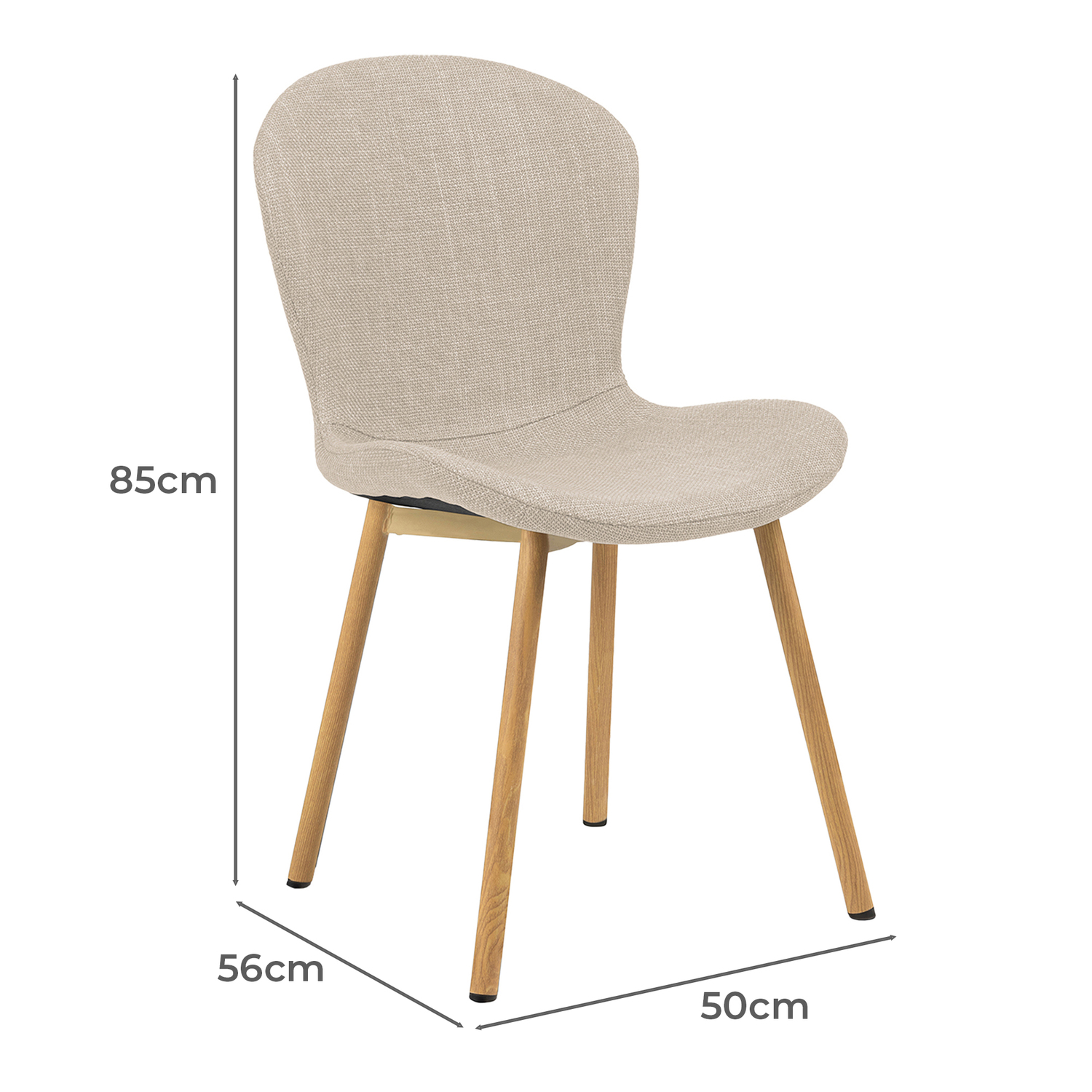 By Designs Houlton Timber-Look Dining Chairs | Temple & Webster