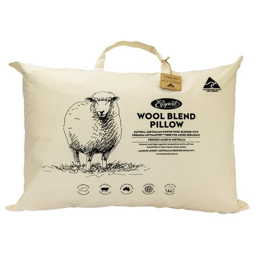 Easy Rest Wool Blend Cotton Japara Pillow | Temple & Webster