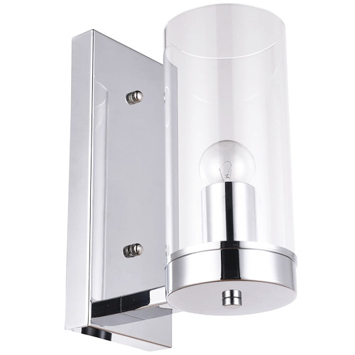 LuccaandLuna Chrome Camden Metal Wall Light | Temple & Webster