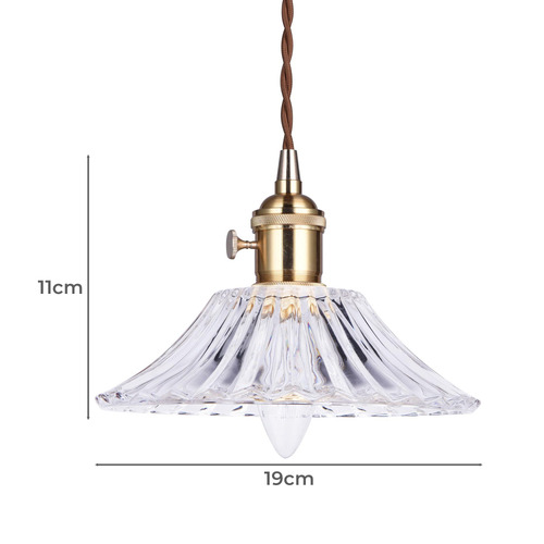 LuccaandLuna Gold Vintage-Style Fleur Pendant Light | Temple & Webster
