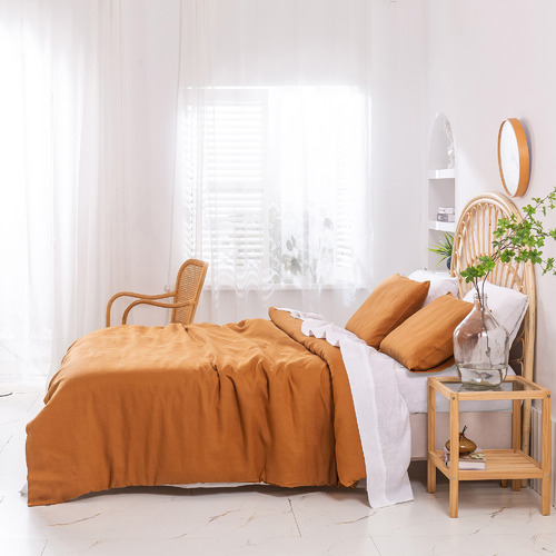 Natural Home Rust Natural Home Vintage Washed Hemp Linen Quilt Cover ...