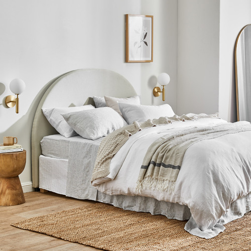 Natural Home Classic Pinstripe Linen Sheet Set | Temple & Webster