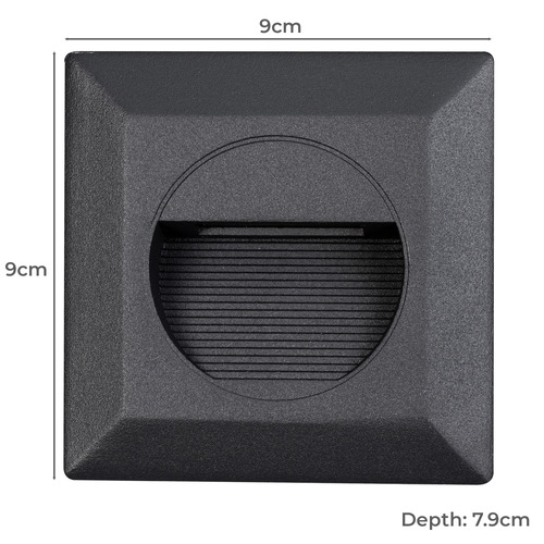 Quattro Recessed LED Outdoor Step Light | Temple & Webster